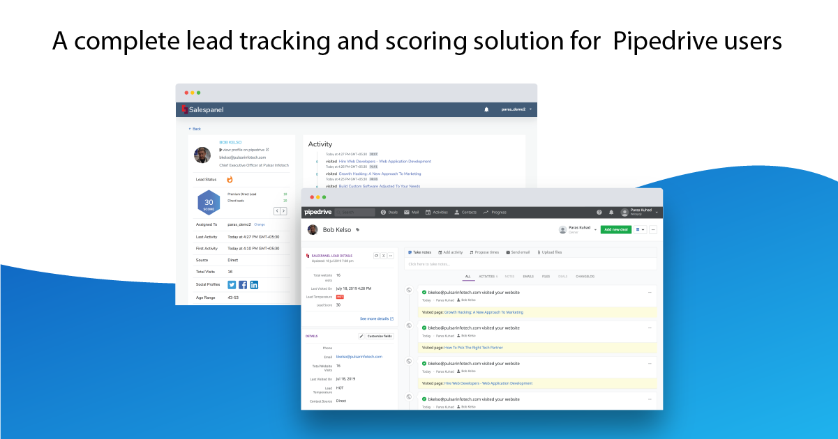 Pipedrive Lead Tracking and Lead Scoring | Salespanel