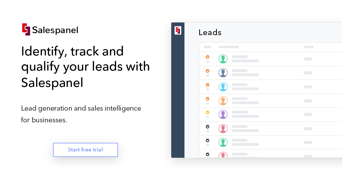 Identify, track, and qualify your leads | Salespanel